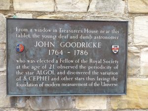 AstroHistory of York: Goodricke, Pigott and variable stars