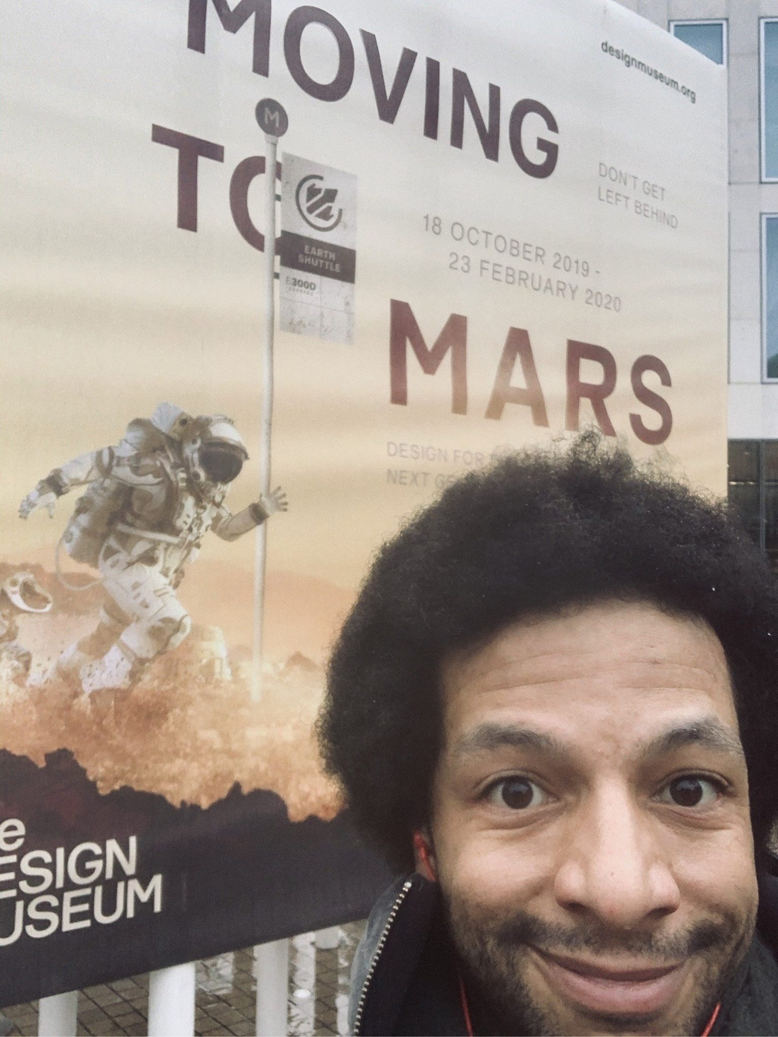 Public space events in the UK. Moving to Mars exibition.